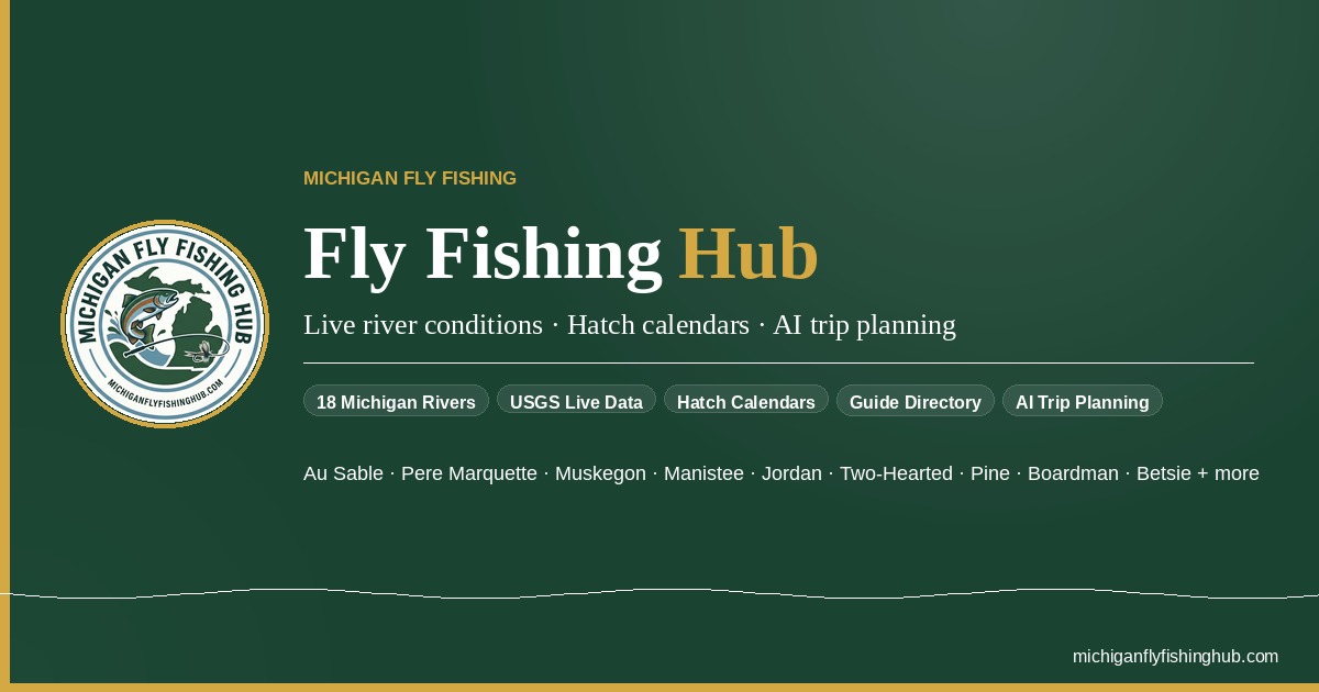 Michigan Fly Fishing Hub — Live River Conditions & Trip Planning